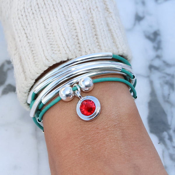 Ruby Red Crystal Charm - July Birthstone – Lizzy James